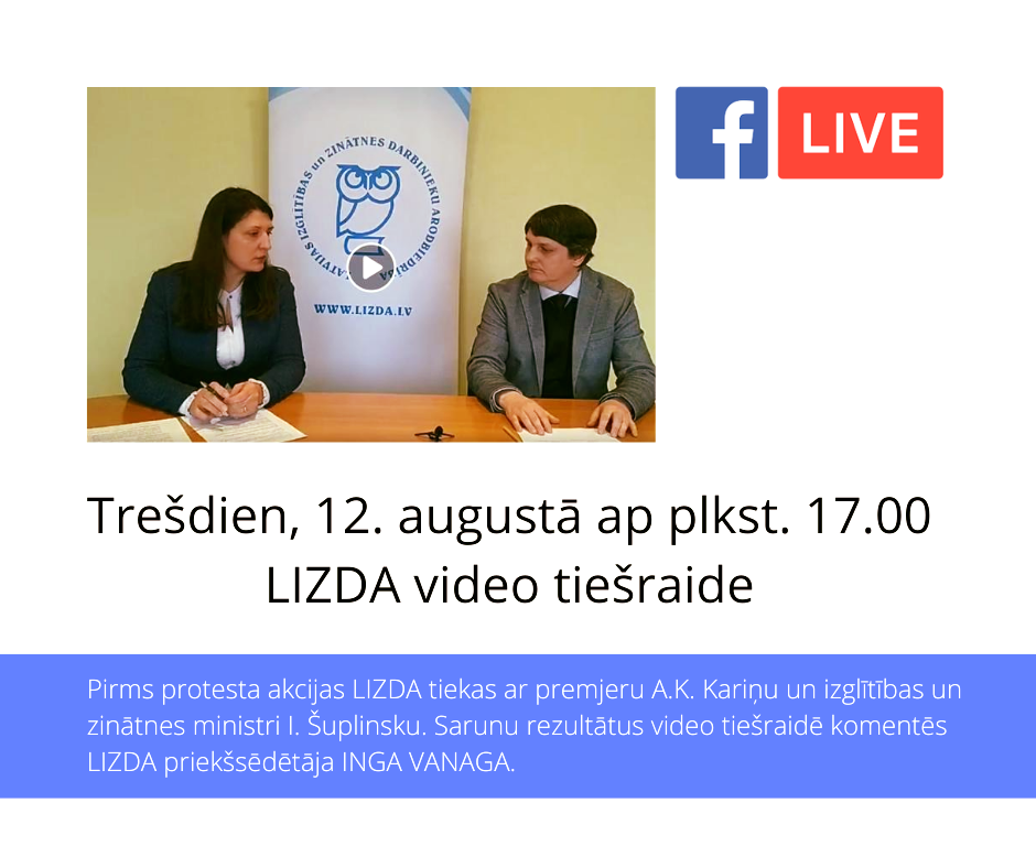 LIZDA video tiešraide (12.08.2020) - LIZDA